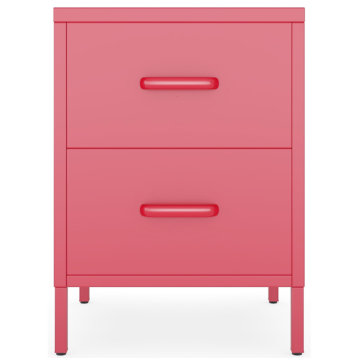 Adjustable Bedside Table Pull Out Metal Storage Cabinet Home Locker End Table Needs Assembly Modern Side Table Storage Cabinet Yellow Size: 23.62”H x 15.75”W x 14.17”D