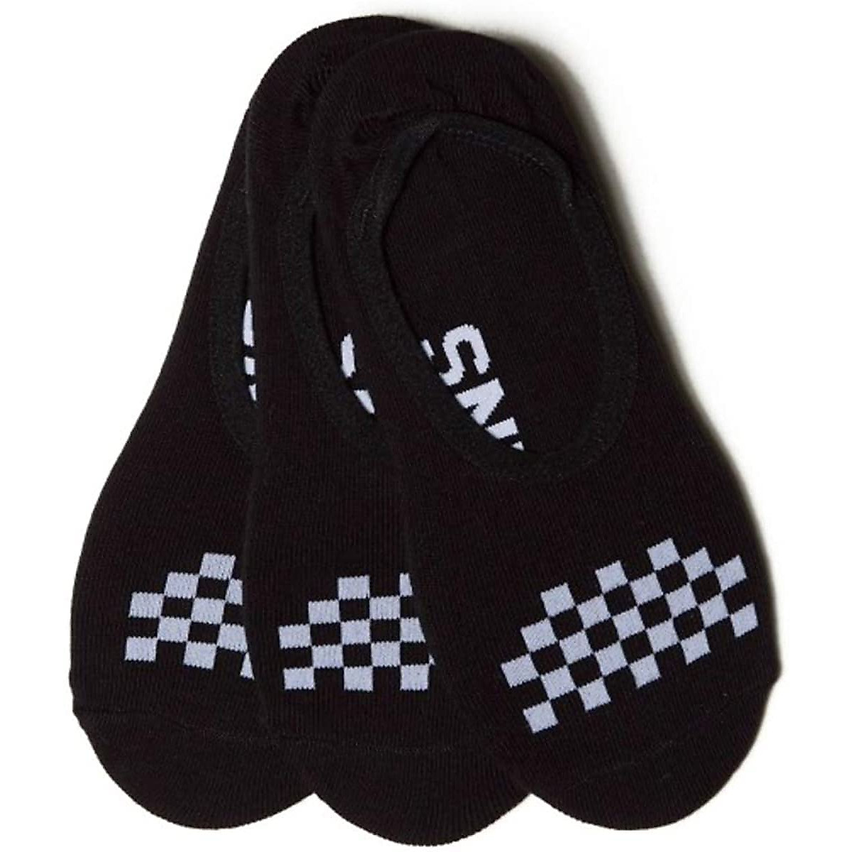 Vans - Canoodle Super No-Show Socks - 3 Pair Pack, Black/White - Women (6.5-10)