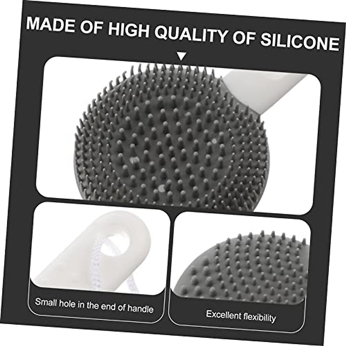 FRCOLOR Silicone Bath Brush Exfoliating Back Scrubber for Shower Body Cleaner Brush Body Scrubbing Brush Loofah Scrub Brush Massage Bath Scrubber Soft Rubber Heart-Shaped Washing Machine