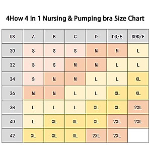 4HOW 3Pack Pumping-Bra Hands Free Breast Nursing Bra for Breastfeeding Wearable Padded for Pregnancy