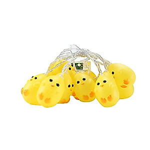 Easter Lights, 5ft 10 LEDs Chicks Light Indoor/Outdoor Decorative Light Battery Operated Chicks Night Light Walls, Windows, Rooms Decorative Lights for Tent Garden Patio Holiday Tree Decorative