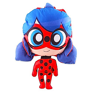 Miraculous Ladybug Plush Doll Set - Bundle with 15" Ladybug Plush Doll with Adjustable Carrying Straps Plus Stickers and More Ladybug Gifts