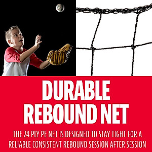 Franklin Sports Baseball Rebounder Net - 3-Way Baseball + Softball Pitchback Net + Fielding Trainer - Bounce Back Net for Fielding + Throwing Practice