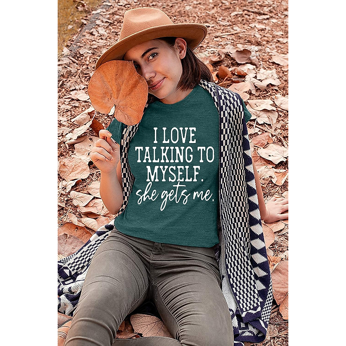 Graphic T-Shirts for Women Cute Simple Sayings Funny Sarcastic Graphic Letter Print Shirts Athletic Short Sleeve Tee-XL (Green)