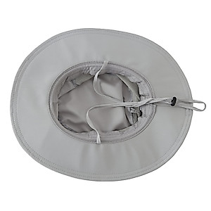 Connectyle Men's Outdoor Mesh Boonie Sun Hat Wide Brim UV Protection Fishing Hat (Grey)