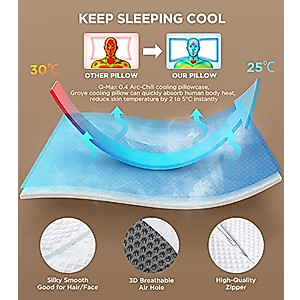 Groye Adjustable Neck Pillows for Pain Relief Sleeping, Enhanced Ergonomic Contour Shoulder Support, Cooling Cervical Memory Foam Pillows, No Smell Orthopedic Bed Pillow for Side Back Stomach Sleeper