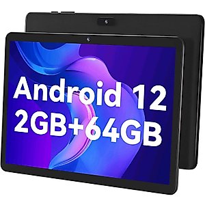 SGIN Android Tablets, 2GB RAM 64GB ROM, 10 Inch Tablet Quad-Core Processor, 5000mah Battery, WiFi, 7MP Camera, IPS HD Touch Screen, Black