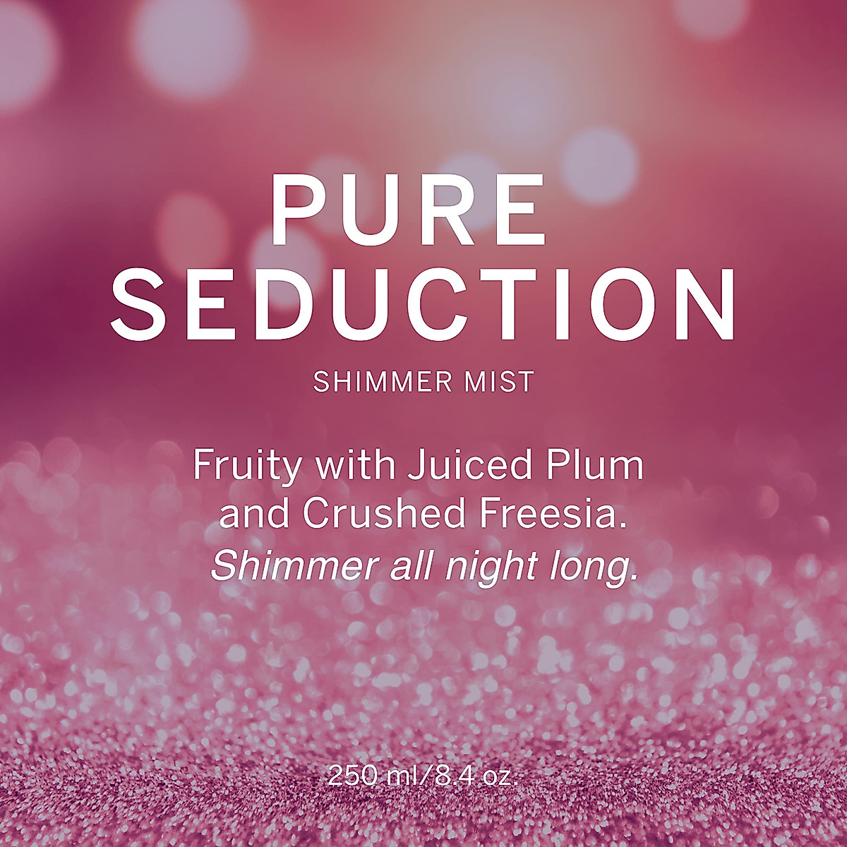 Victoria's Secret Pure Seduction Shimmer Body Spray for Women, Notes of Juiced Plum and Crushed Freesia, (8.4 oz)