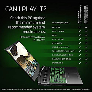 HP Pavilion Gaming Laptop 17-inch, Intel Core i7, NVIDIA GeForce GTX 1660 Ti with Max-Q, 16 GB RAM, 256 GB SSD, Windows 10 Home (17-cd1030nr, Shadow Black)