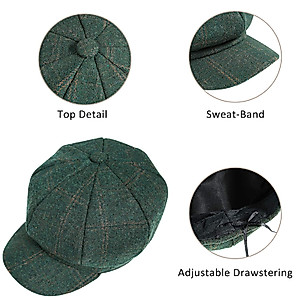 PanPacSight Women's Newsboy Hats Fall Wool Cabbie Beret Tweed Girls Paperboy Cap