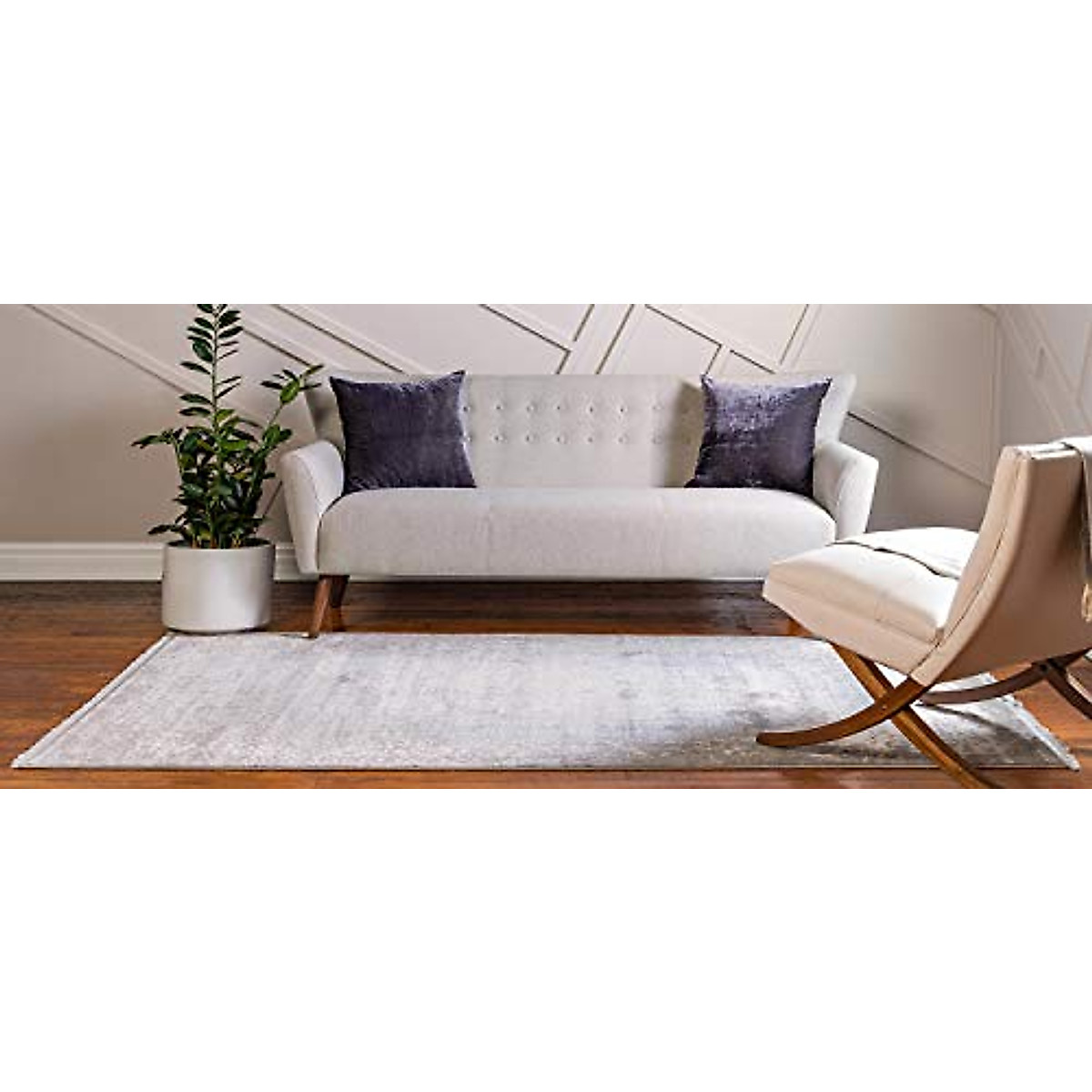 Unique Loom Traditional Classic Intricate Design with Distressed Vintage Detail, Area Rug, 10 ft x 13 ft, Light Blue/Ivory