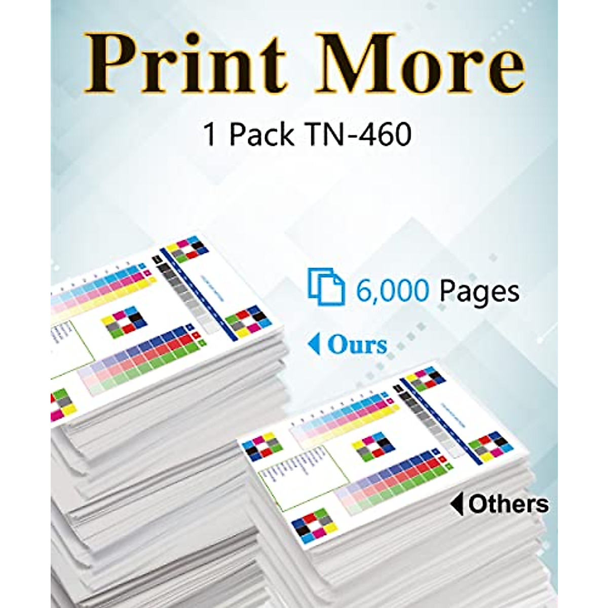 MM MUCH & MORE Compatible Toner Cartridge Replacement for Brother TN460 TN-460 TN 460 for DCP-1200 DCP-1400 HL-1030 HL-1230 HL-1240 HL-1250 HL-1270n MFC-1260 MFC-1270 MFC-2500 Printer (1-Pack, Black)