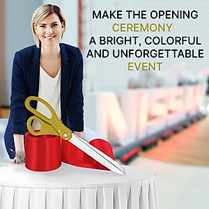 25" Gold Scissors for Grand Opening – Large Heavy Duty Scissors 25 Inch Giant Scissors for Ribbon Cutting Ceremony Gold Giants Ribbon Cutting Scissors for Special Events Inaugurations and Ceremonies