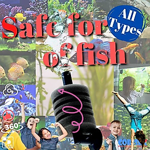 Aquarium Sponge Filter Luxury Set for Breeding Fry, Fish Tank Fine Small Sponge Filter up to 10 Gallon, Fish Tank Mini Bio Foam Filter for Betta Shrimp (2x Mini Sponge Filter)