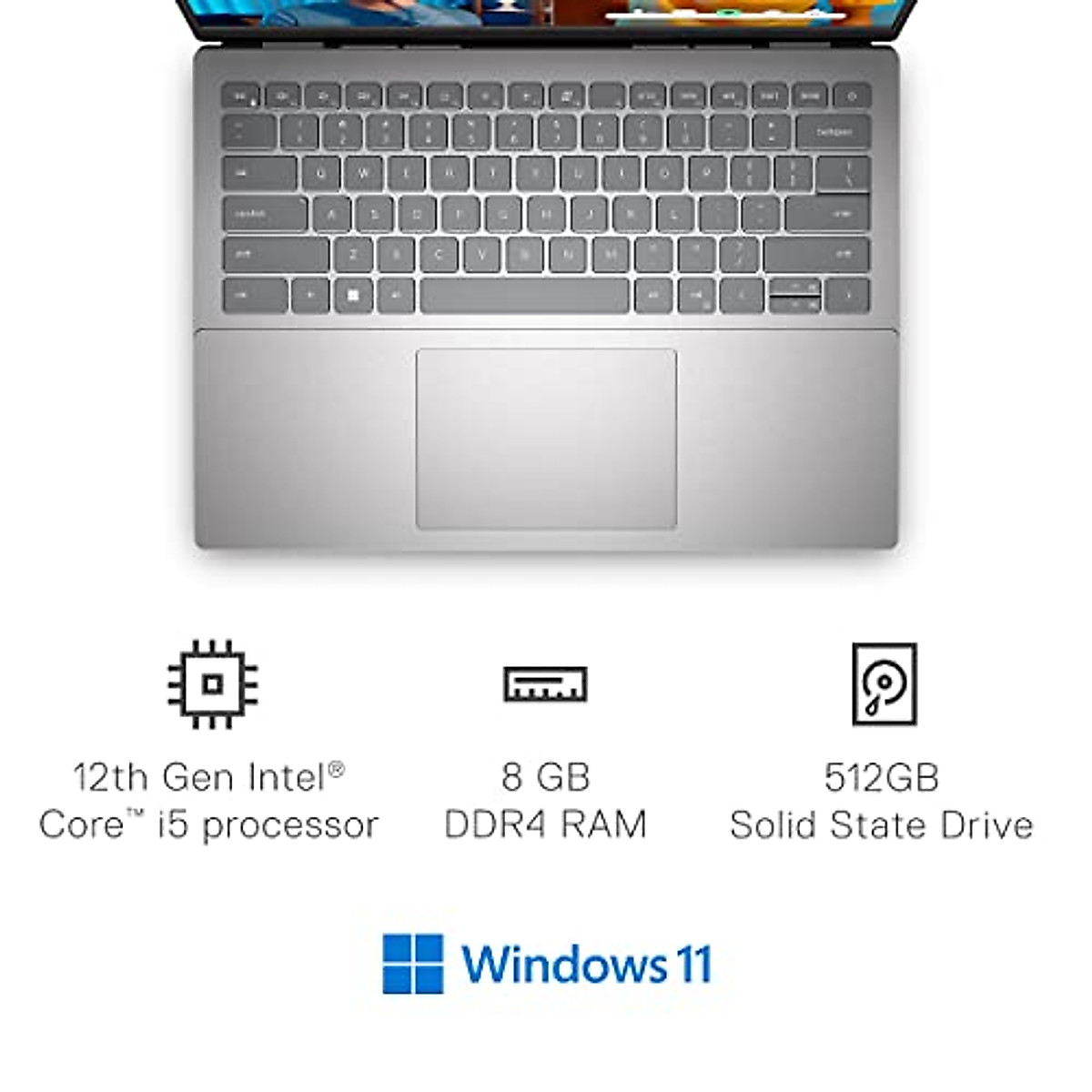 Dell Inspiron 14 5420 Notebook - 14.0-inch Non-Touch Display, Intel Core i5-1235U, 8GB DDR4 RAM, 512GB SSD, Intel UHD Graphics, Intel Wi-Fi 6E, Windows 11 Home - Platinum Silver