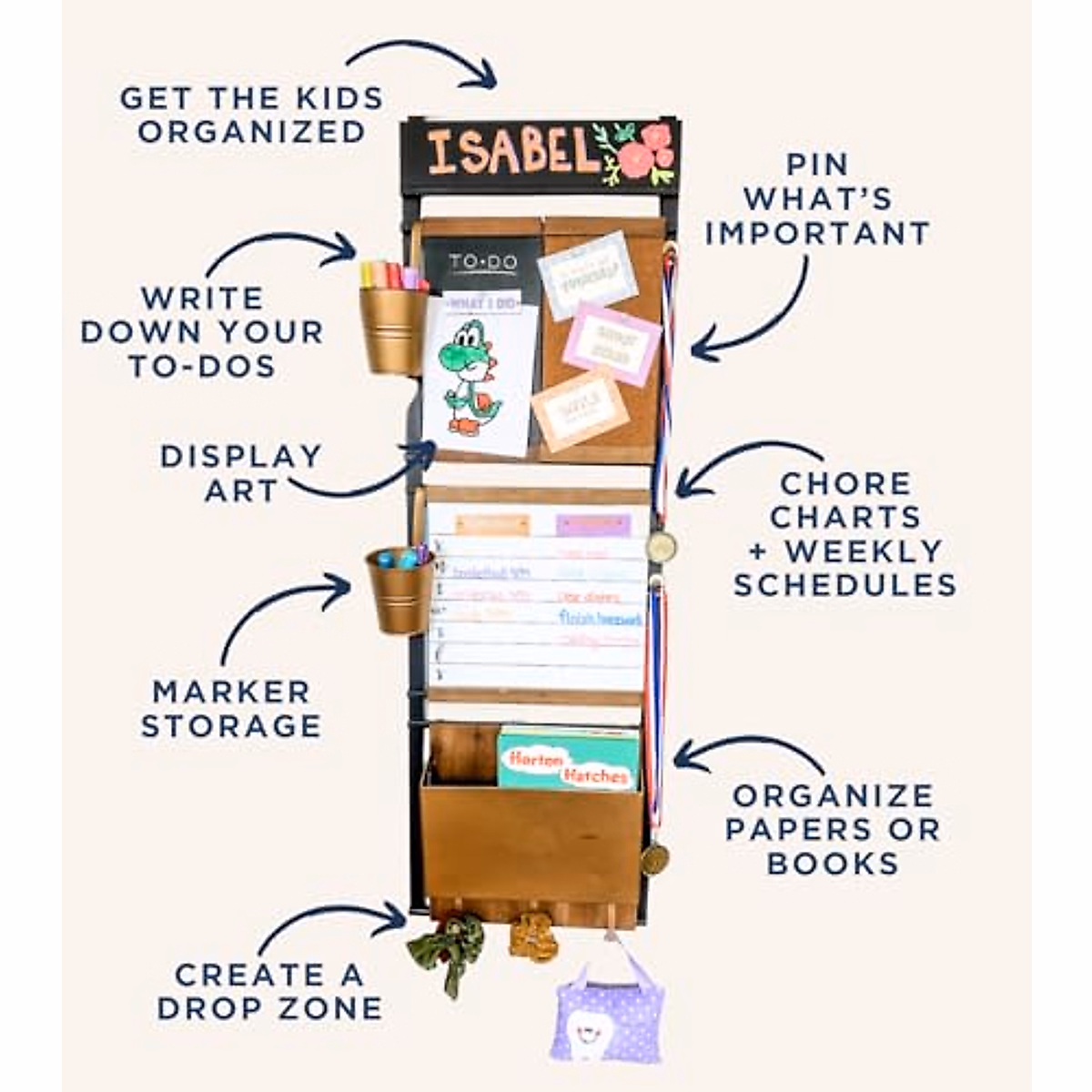1THRIVE The TAYLOR Wall Organizer from