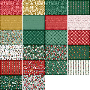 Cayla Naylor A Pear-FECT Christmas 10"" Stacker 42 10-inch Squares Layer Cake Riley Blake 10-14970-42, Assorted