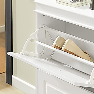 Haotian 2 Drawers Shoe Cabinet Shoe Rack Shoe Storage Cupboard Organizer Unit, FSR78-W
