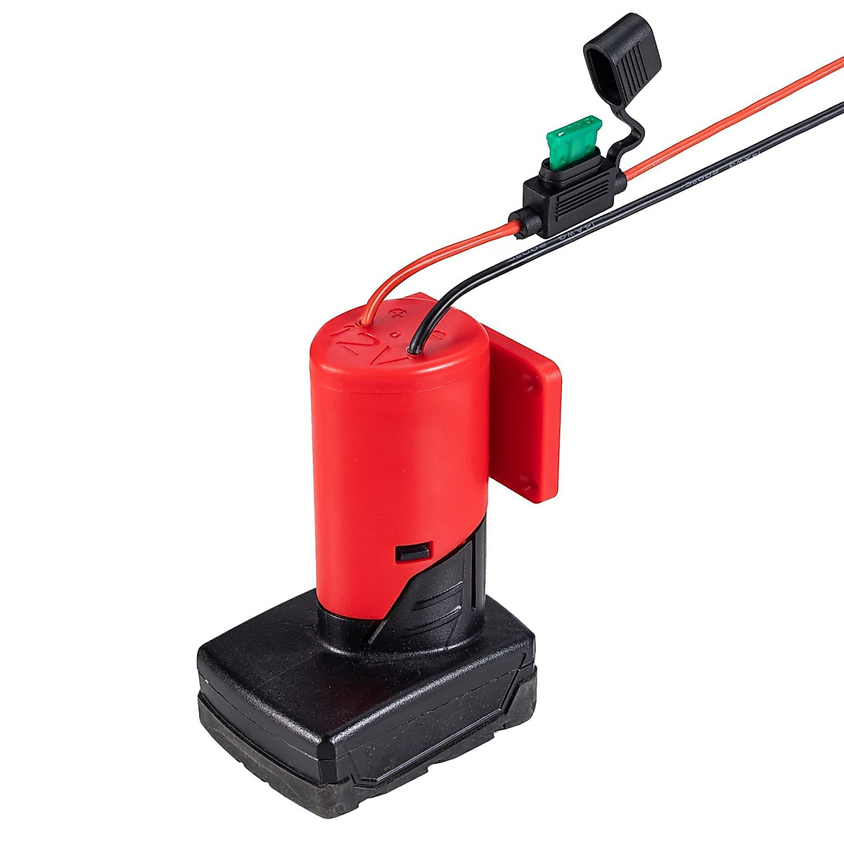 Upgraded Power Wheel Adaptor for Milwaukee M12 12V Battery with Fuse & Wire terminals,Power Connector for Rc Car, Robotics,Rc Truck, DIY,Work for Milwaukee M12 48-11-2420 48-11-2401 Li-ion Battery