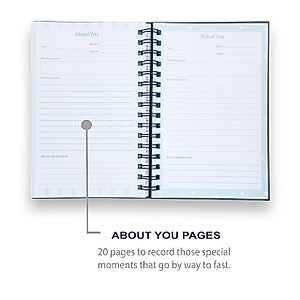 Baby’s Daily Log, Planner and Keepsake Journal- Track Feedings, Sleeping Schedules, Memorable Moments, Milestones by Kahootie Co (Brown)