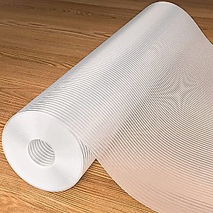 Shelf Liners Non-Adhesive Cabinet Liners Clear Drawer Liners Washable EVA Drawer Shelf Liners 17.5 Inches x 20 FT for Kitchen Cabinets, Shelves, Refrigerator,Pantry(17.5*236 inch)