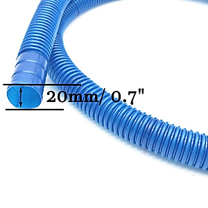 XMHF Flexible Air Conditioner Drain Hose Water Pipe 111cm 3pcs Blue