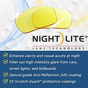 Eagle Eyes Classic Aviator Night-Lite - Night Driving Glasses