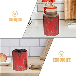 ABOOFAN 2pcs Tea Storage Tin Tea Canister Tinplate Tea Storage Holder Airtight Tea Tin Coffee Bean Canister