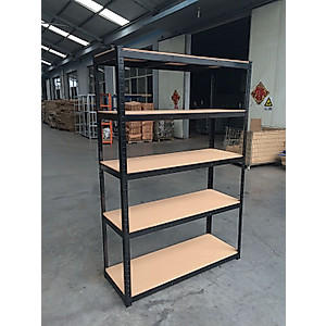 5 Shelf Adjustable Storage Shelving Unit, 59 Inch Tall Heavy Duty Garage Shelf with Boltless System, Metal Multi-Use Storage Shelving for Industrial Workshop / Garage, 1930LBS Total Capacity