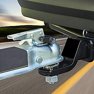 CZC AUTO Black Trailer Hitch Coupler Lock, Dia 1/4 Inch, 3/4 Inch Span for Tow Boat RV Truck Car's Coupler (1 Pack, Black)