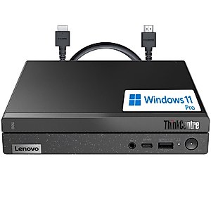 OEM Lenovo ThinkCentre M70q Tiny M70 Intel Hexa Core (6 Cores) i5-10400T, 16GB RAM, 512GB NVMe 4.0, HDMI Cable, W10P, WiFi 6, 3YR, Business Desktop