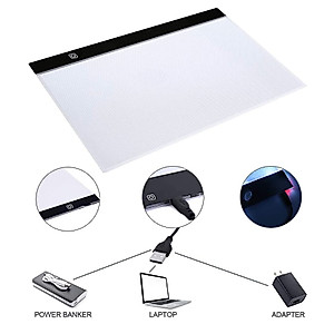 ArtBeek B4 Size LED Light Box 5 Millimeters Ultrathin Light Pad USB Art Tracing Board for Sketch Copy and Handwork 14.56X11 Inch