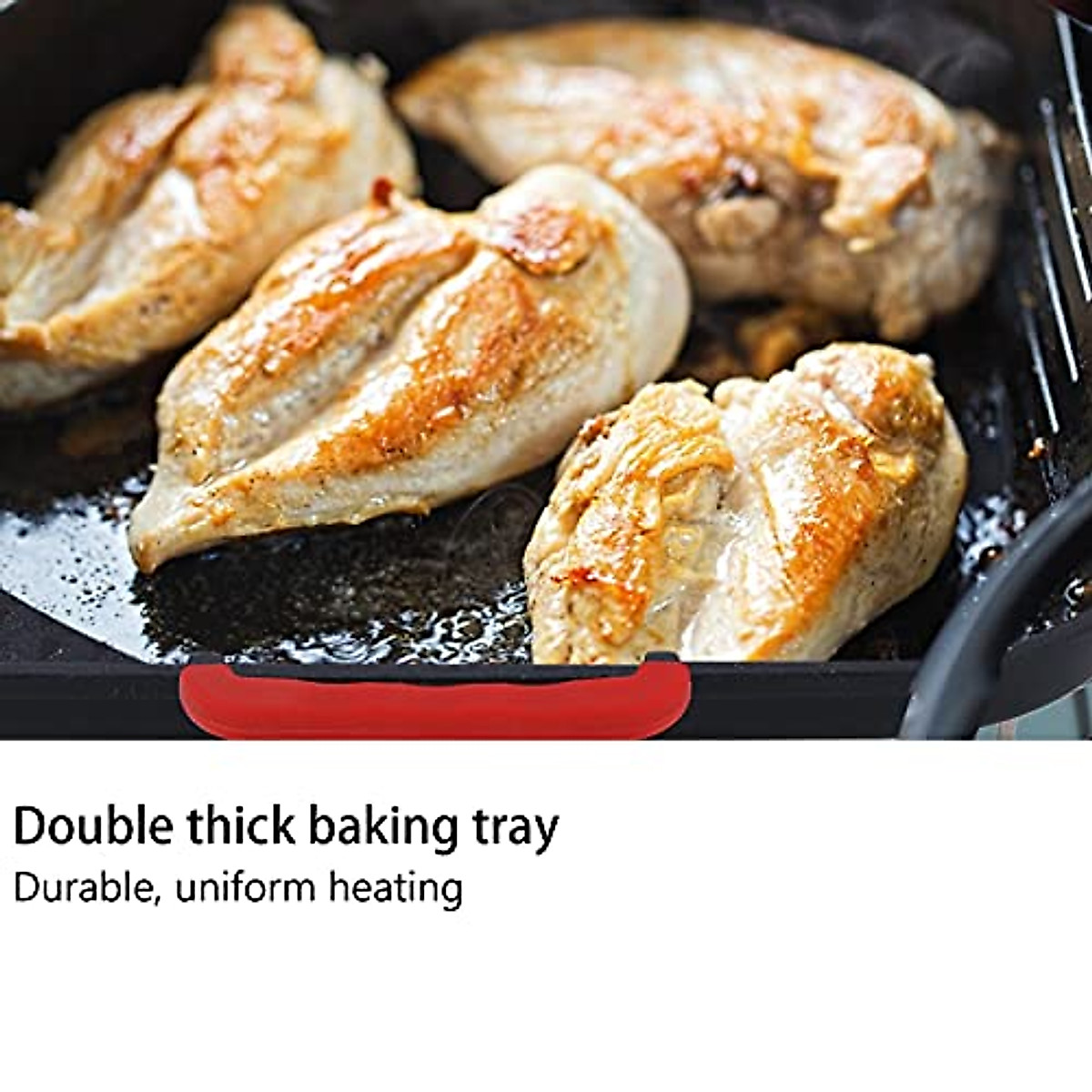 Garden supplies Multi Function Barbecue Plate Portable BBQ Non‑Stick Baking Tray for Home Restaurant Outdoor(RvSky)