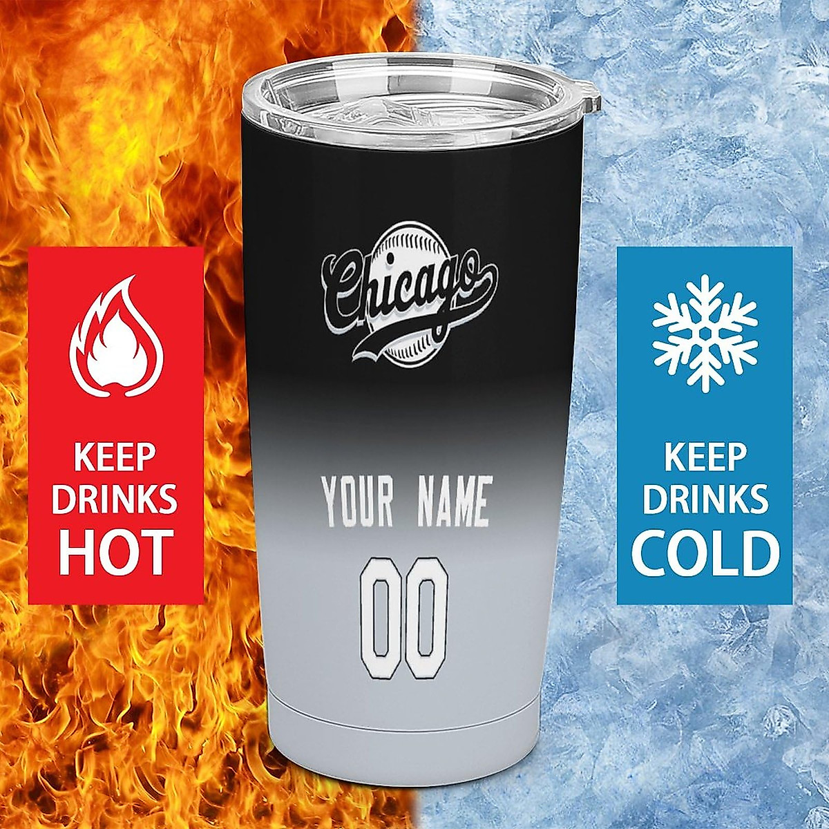 Custom Car Tumbler,Tumblers Stainless Steel 20.8oz,Personalized Baseball Cup,Sports Travel Coffee Mug,Customized Presents Gifts for Mother's Day Friends Fan Players Coach Lovers,Custom Number and Name