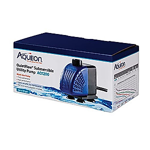 Aqueon Quietflow Submersible Utility Pump 1200, Black
