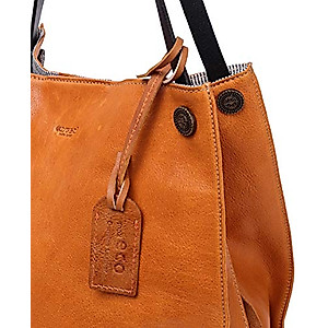 OLD TREND Genuine Leather Daisy Tote Bag (Chestnut)