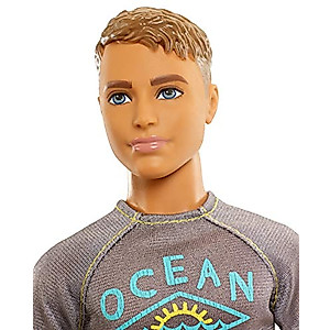 Ken Doll with Puppy and Surfboard