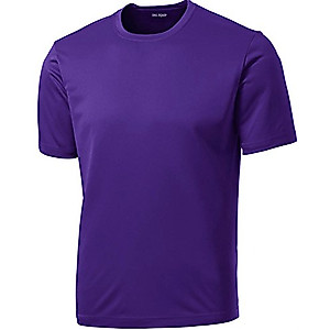 Dri-Equip Youth Athletic All Sport Training Tee Shirt,M-Purple