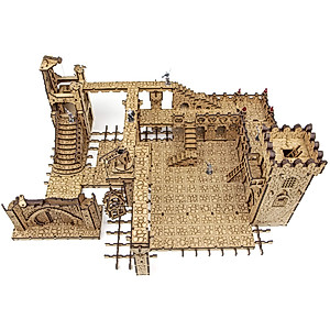 TowerRex 3D Modular Battle Map D&D Terrain Prison Buildings - DND Accessories, Set for Dungeons & Dragons, Pathfinder, Warhammer, Tabletop Battle mat Grid, Wargaming Terrain for 32mm 28mm Miniatures