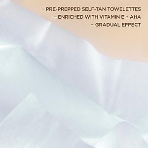 L'Oreal Paris Sublime Bronze Self Tanning Towelettes, Streak-Free, Natural Looking Tan, 6 ct (Pack of 2)