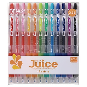 PILOT Juice Gel Ink Ballpoint Pen, 0.38 mm, 12 Color Set (LJU120UF-12C)