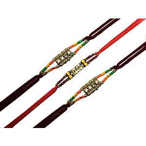 Rakhi for Brother, Set of Three Rakhi, Rakhi for Brother, Raksha Bandhan Gift for your brother, Vary Color and Multi Design