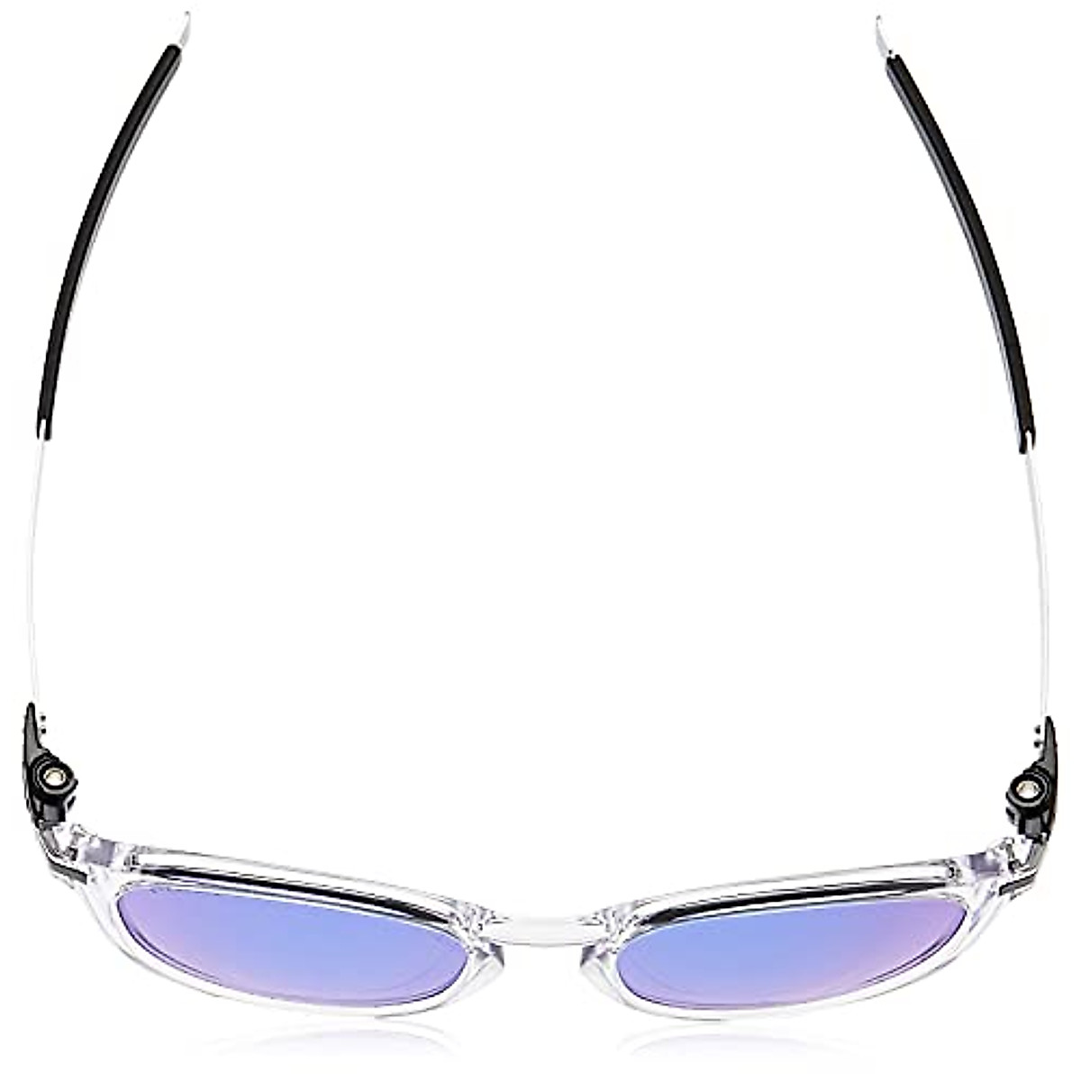 Oakley Men's OO9439 Pitchman R Round Sunglasses, Polished Clear/Prizm Sapphire, 50 mm