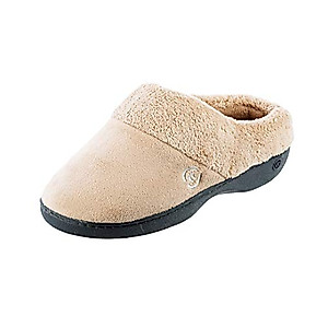 isotoner womens Classic slippers, Taupe, 7.5-8 US