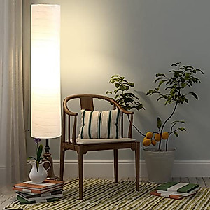 Saihisday Paper Floor Lamp Shade Floor Light Cover for Living Room Bedroom Bedside Decorations(Lampshade only, not including lamp and base)
