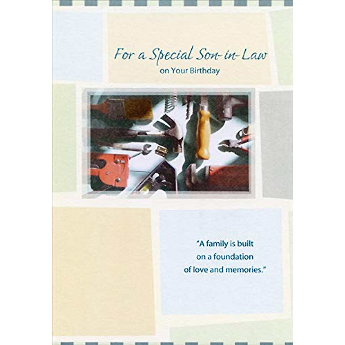 Designer Greetings Hammer, Wrench, Paint Brush, Wire Cutters on Wall Birthday Card for Son-in-Law