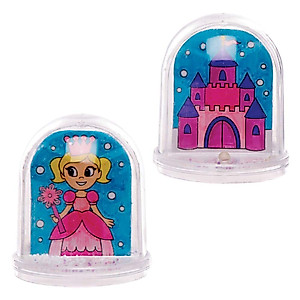 Baker Ross AT168 Snow Princess Color in Snow Globe Kits - Pack of 4, Arts and Crafts for Kids