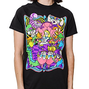 Disney Alice in Wonderland Mostly Mad Tea Party T-Shirt (X-Large, Black)