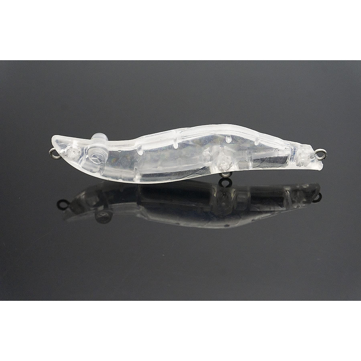 10pcs Unpainted Shrimp Fishing Lure Body 80mm 12.3g Blank Hard topwater Lures 6040# Free Eye