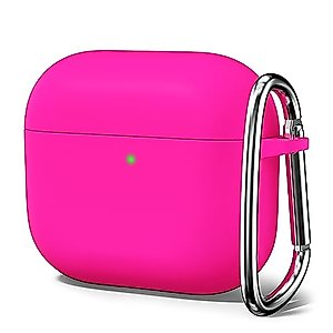 Oakxco for Airpods Pro 3rd Generation Case Cover, Silicone Airpods 3 Case Cute Soft TPU Rubber Gel Airpods Case for Women Men, Compatible with Apple Airpods 3rd Gen Charging Case 2021, Hot Pink